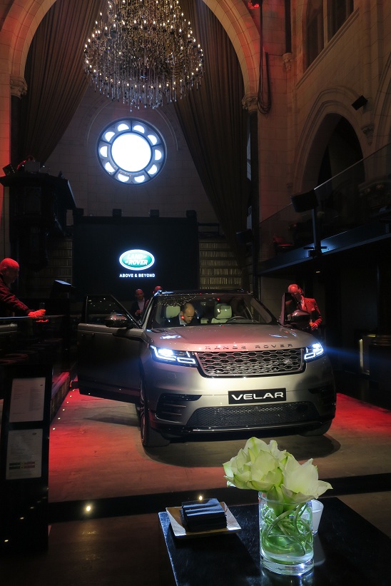 New Range Rover Velar unveiled “in the flesh” in a Brussels Church ...